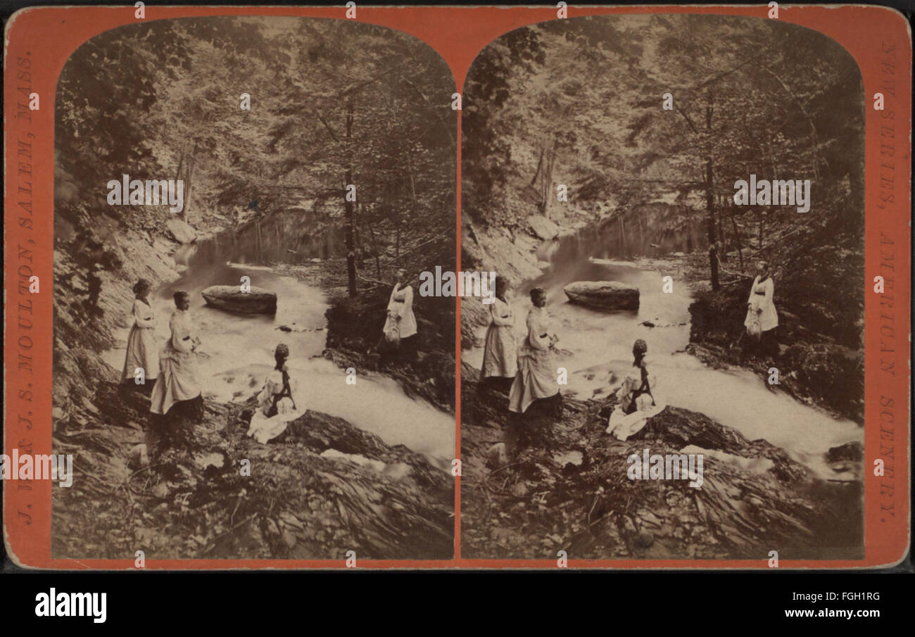 A photograph by J.W. & J.S. Moulton showing the Pool in Glen below ...