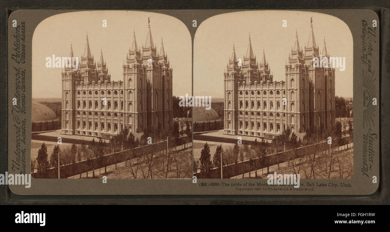 The Mormon Temple in Salt Lake City, Utah, often referred to as the ...