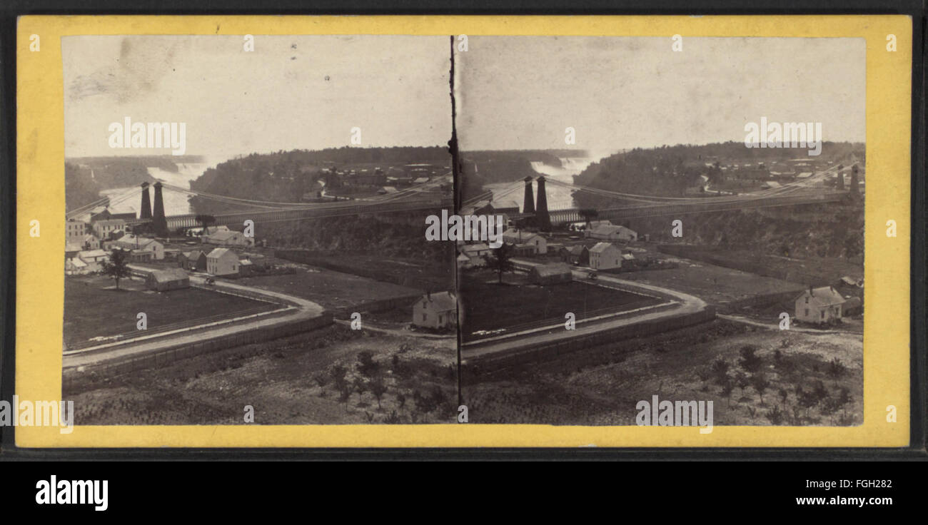 This photograph by E. & H.T. Anthony captures the Suspension Bridge ...