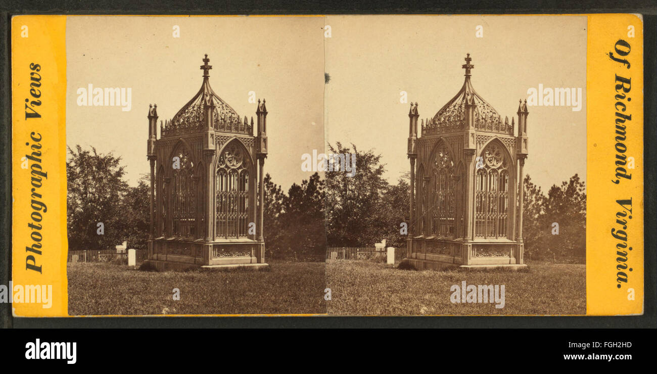 This stereoscopic image depicts the tomb of former President James ...