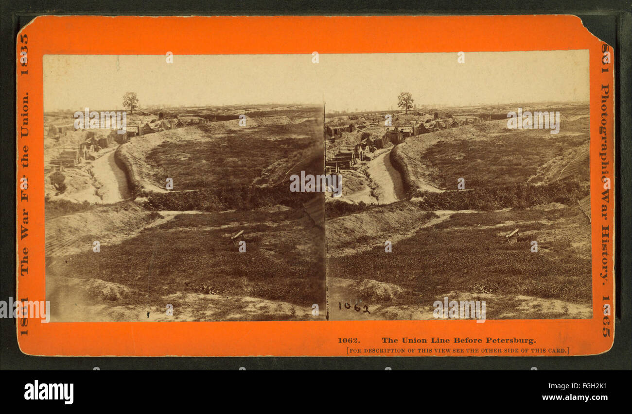 The Union line before Petersburg, by Taylor & Huntington Stock Photo ...