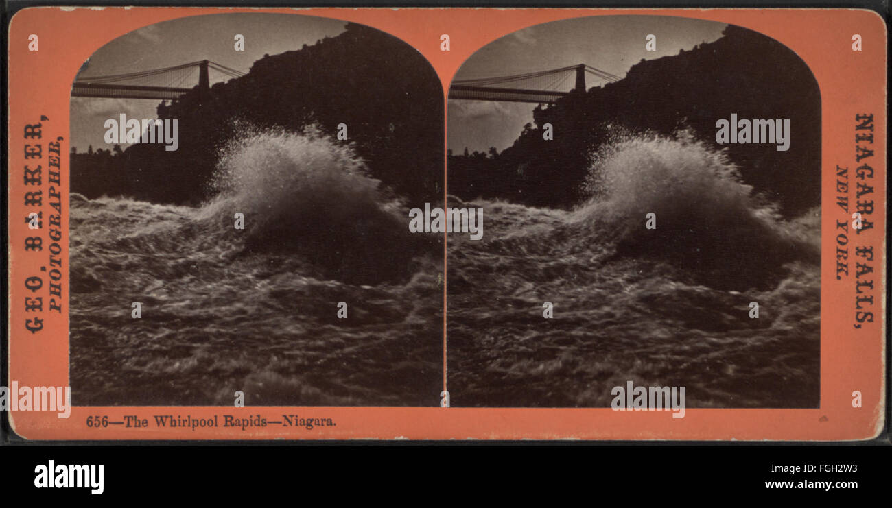 A photograph by George Barker depicting the Whirlpool Rapids at Niagara ...