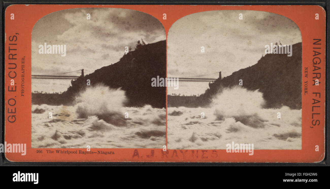 A photograph showing the Whirlpool Rapids at Niagara, captured by ...