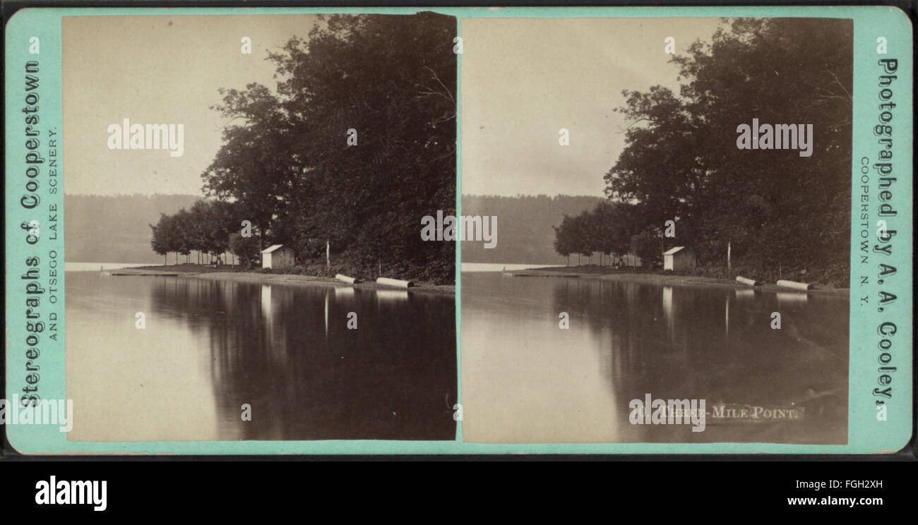 This image shows Three-Mile Point, a location with notable geographic ...