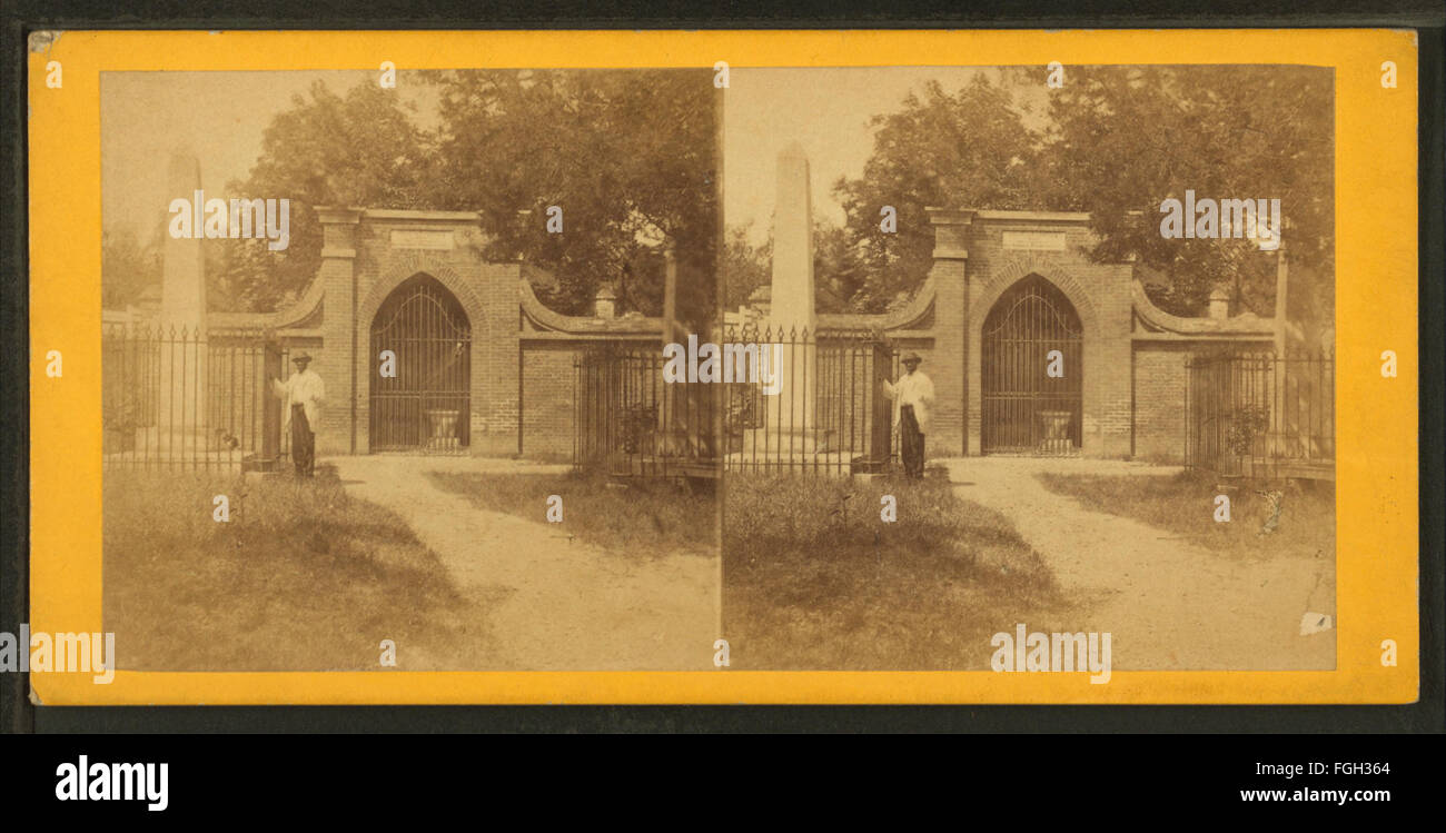 This photograph shows the tomb of George Washington at Mount Vernon, a ...