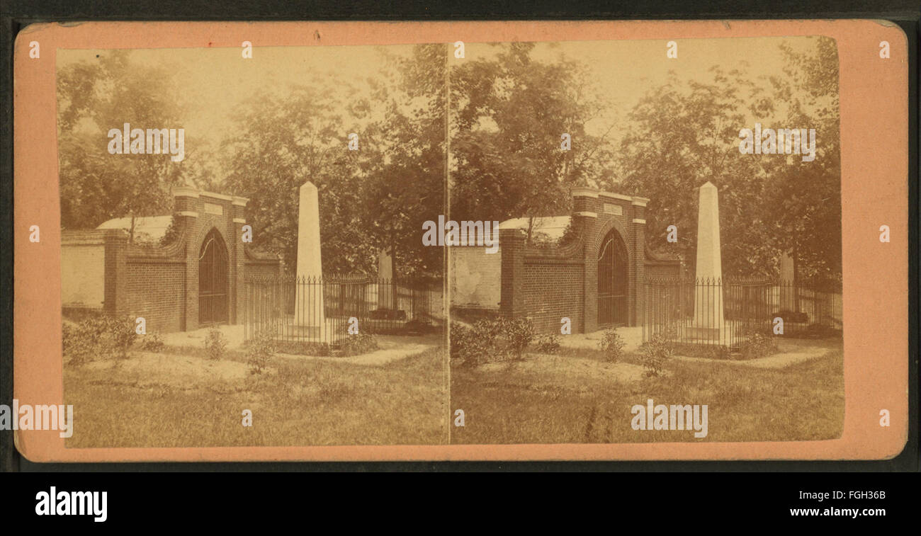 This stereoscopic image shows the tomb of George Washington at Mt ...