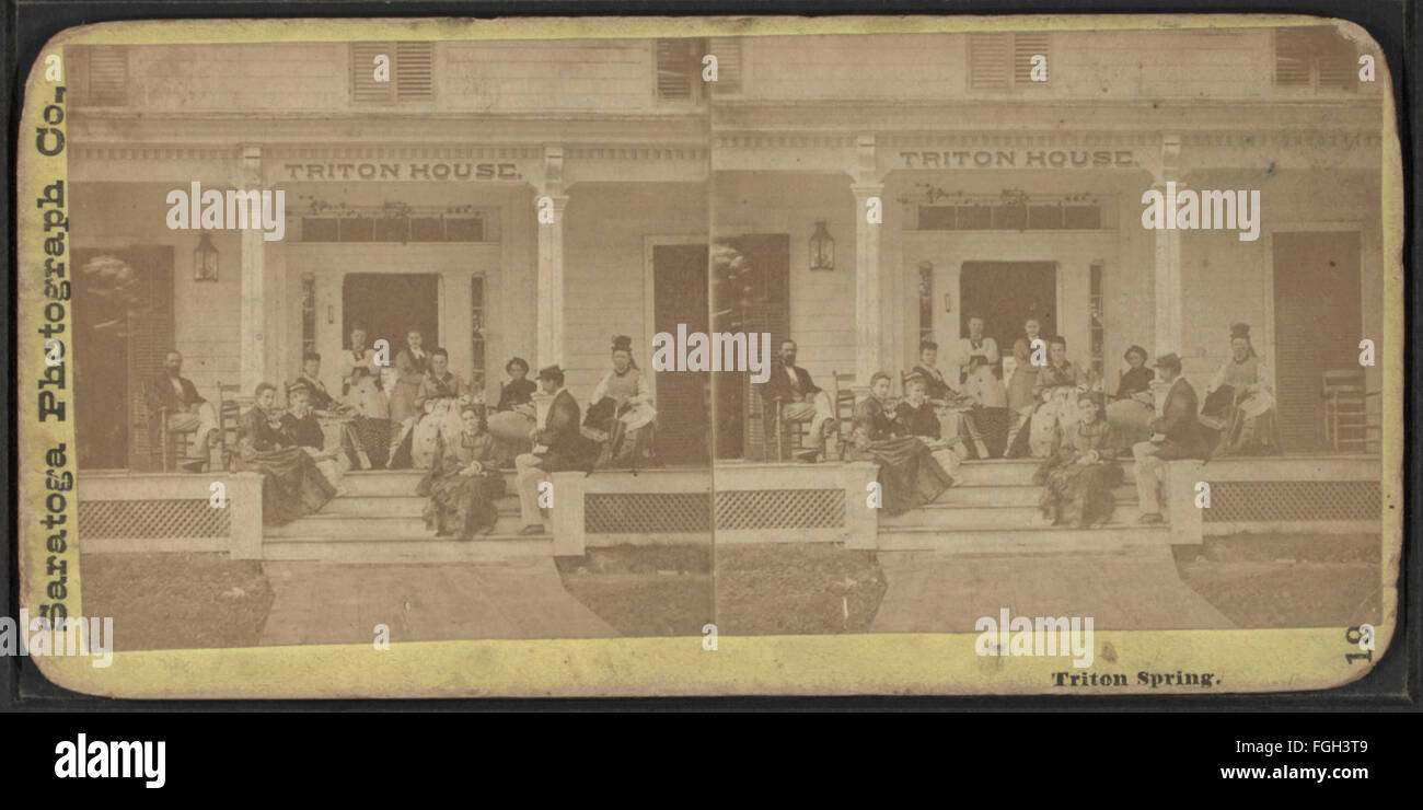 A photograph by Saratoga Photograph Co. showing Triton Spring ...