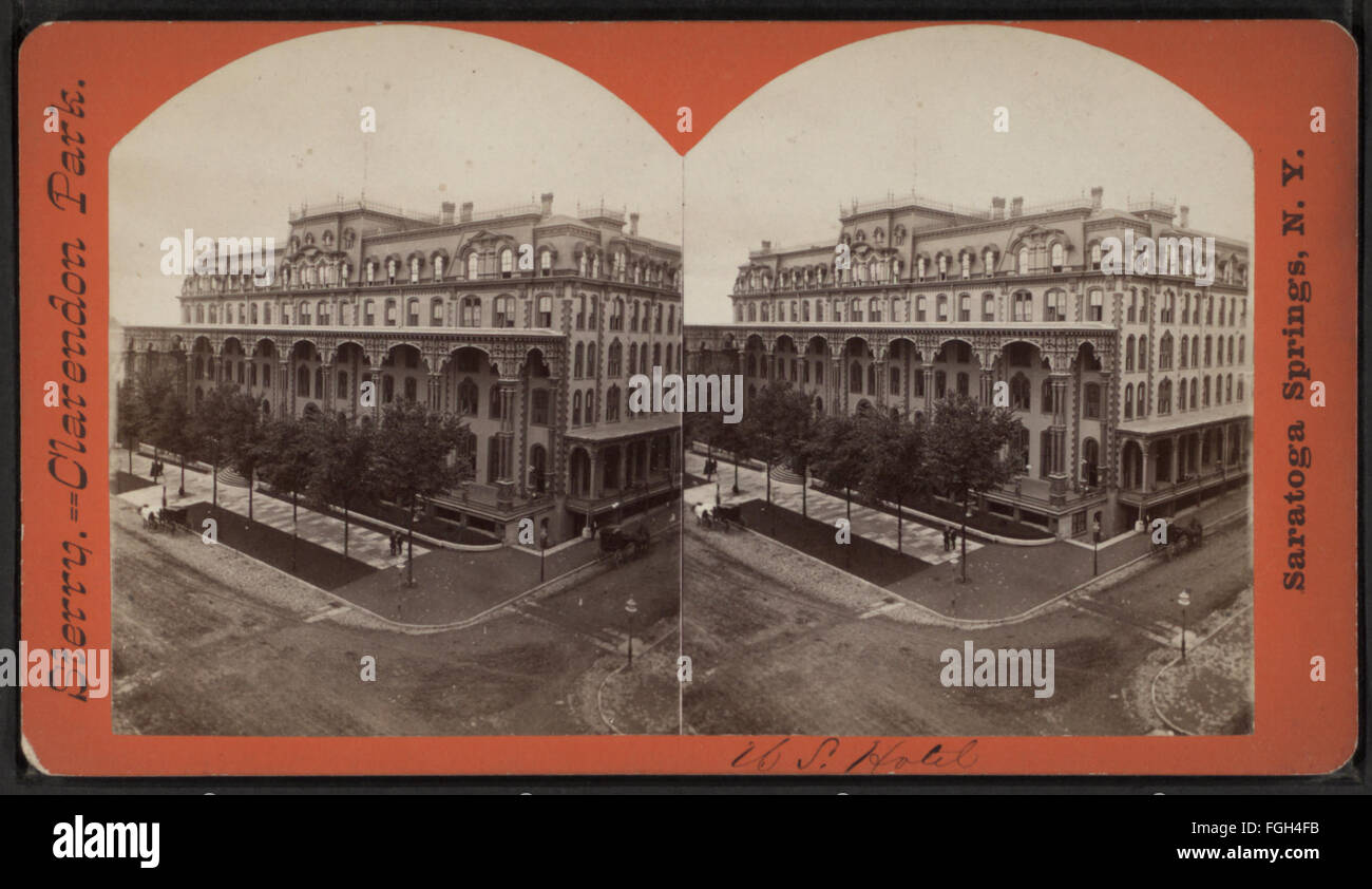 A photograph by McDonnald & Sterry showing the U.S. Hotel, focusing on ...