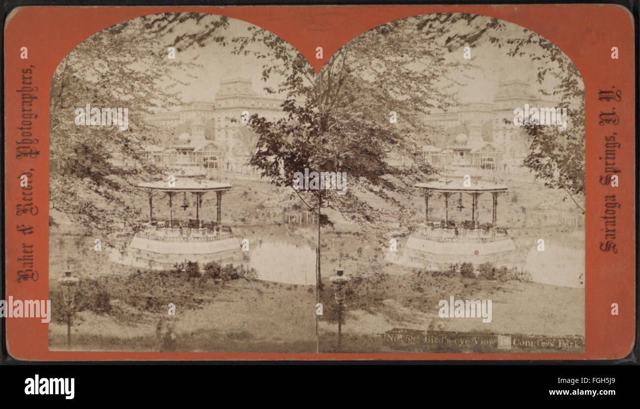 A bird's-eye view of Congress Park, showcasing the layout of the park ...