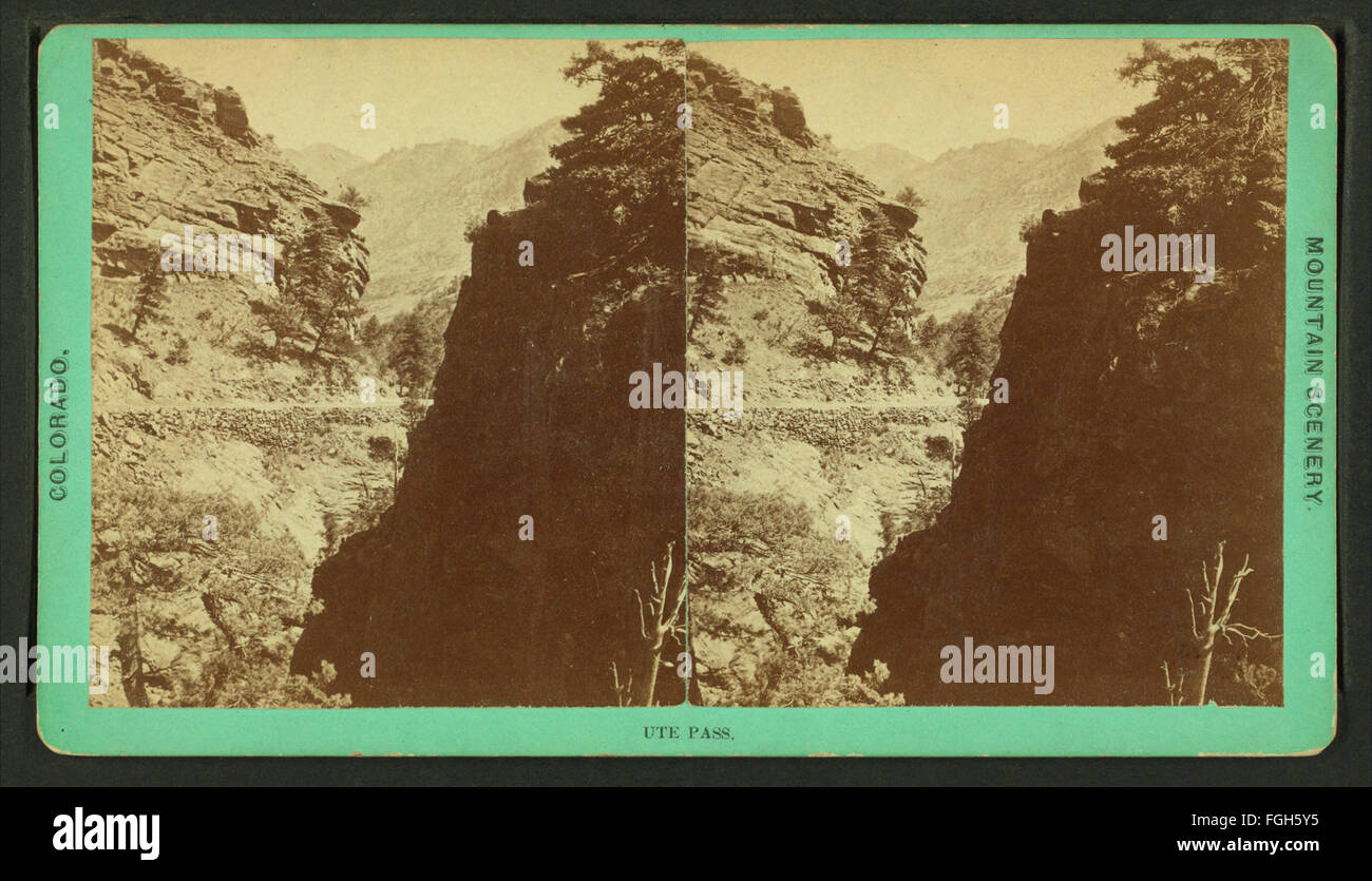 This image by W.G. Chamberlain captures Ute Pass, a scenic mountain ...