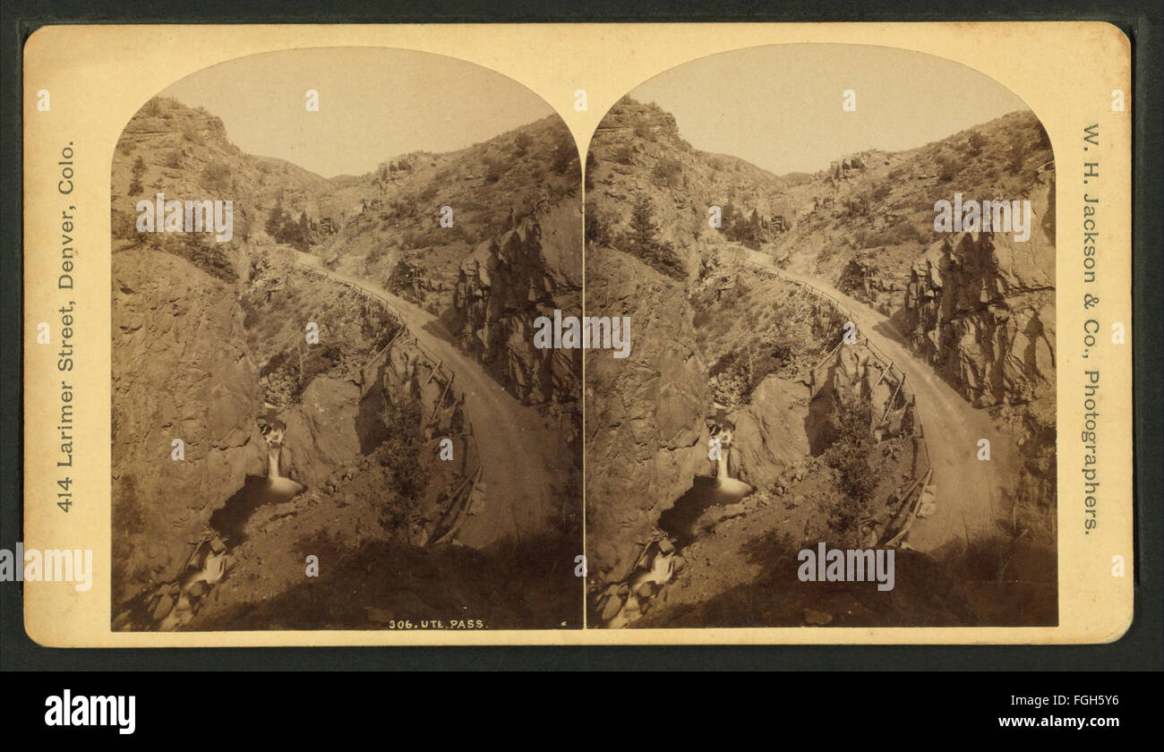 A photograph of Ute Pass taken by W.H. Jackson & Co. The image ...