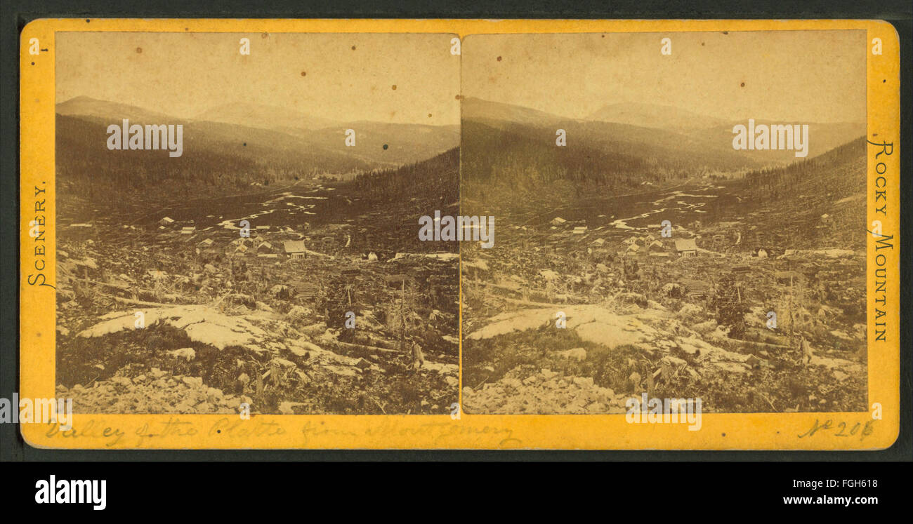 A stereoscopic view showing the expansive Valley of the Platte ...