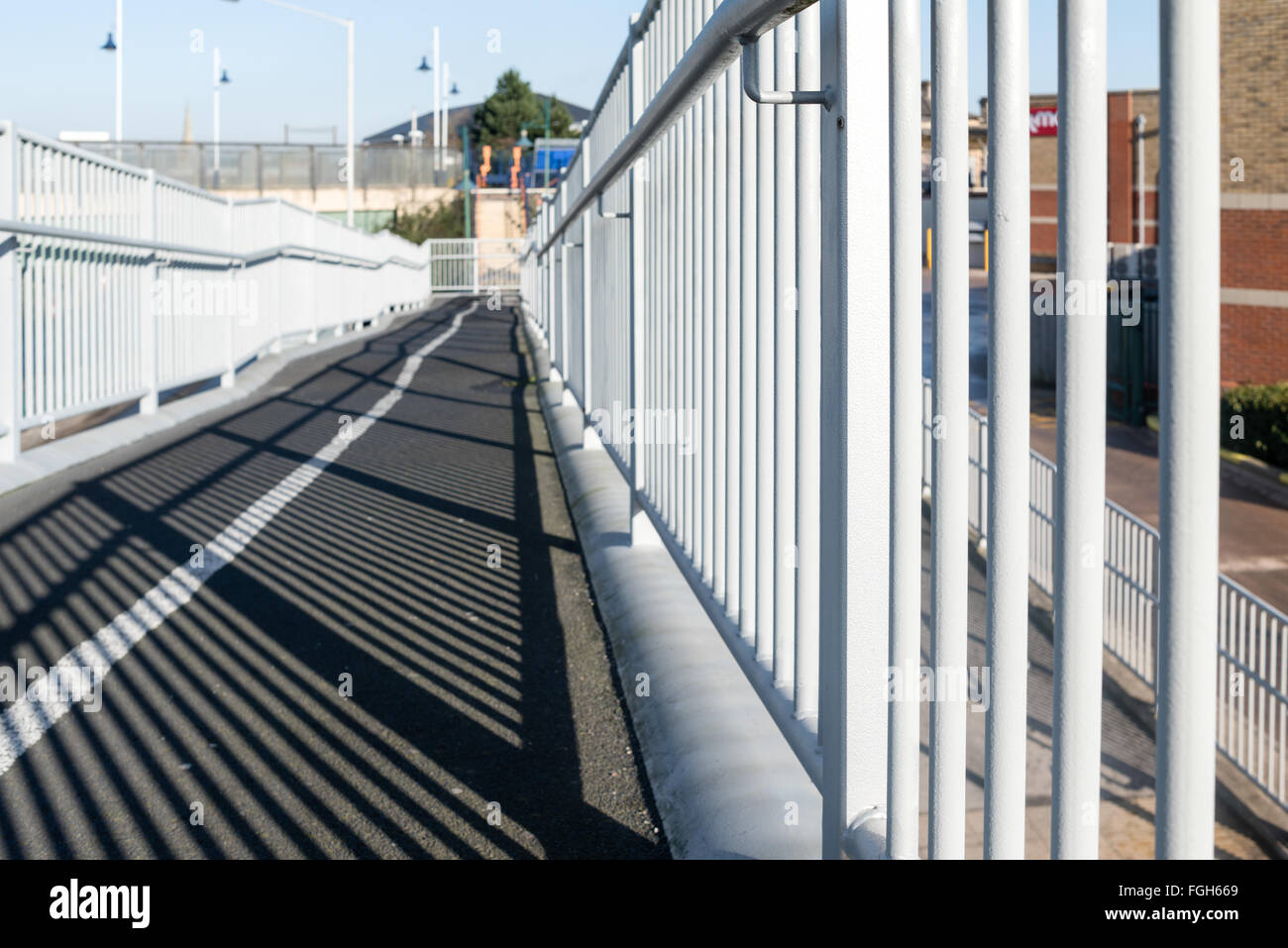 Pedestrian Road Crossing Bridge,Mansfield,UK Stock Photo - Alamy