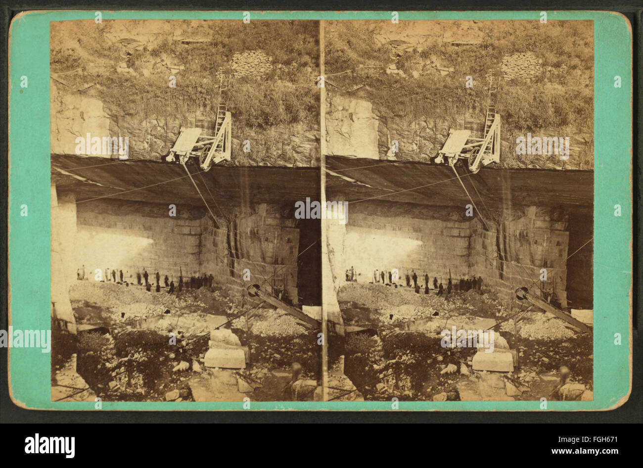 A photograph of the Vermont Marble Company's quarries in West Rutland ...