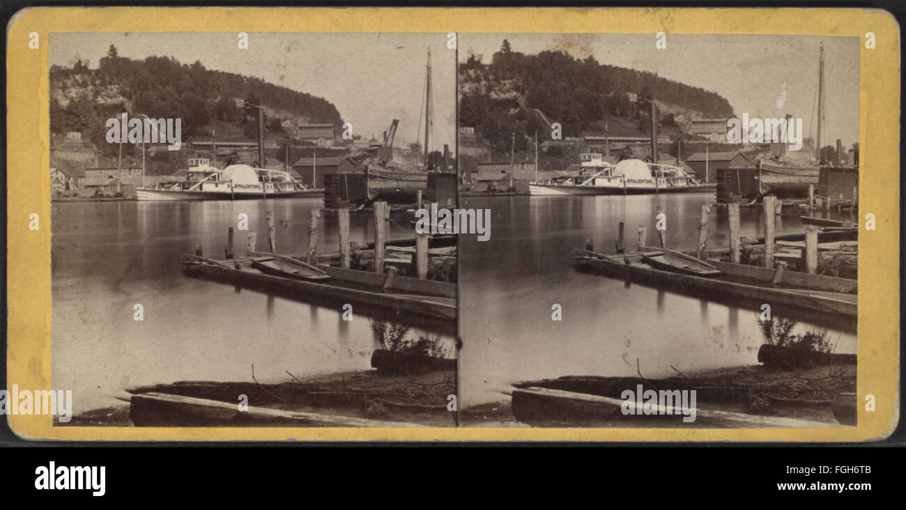 A photograph showing a view at Rondout, an area known for its ...