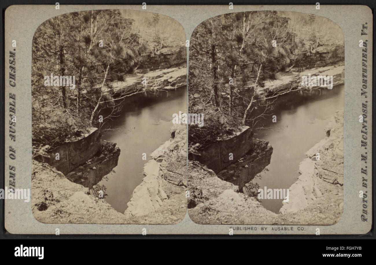 A photograph by R.M. McIntosh showing a scenic view of Au Sable Chasm ...