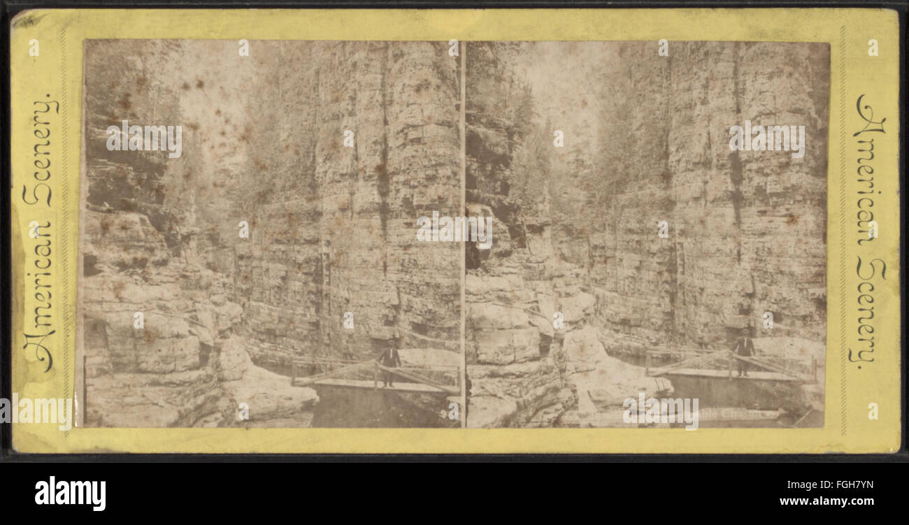 A view of Au Sable Chasm, captured from the Robert N. Dennis collection ...