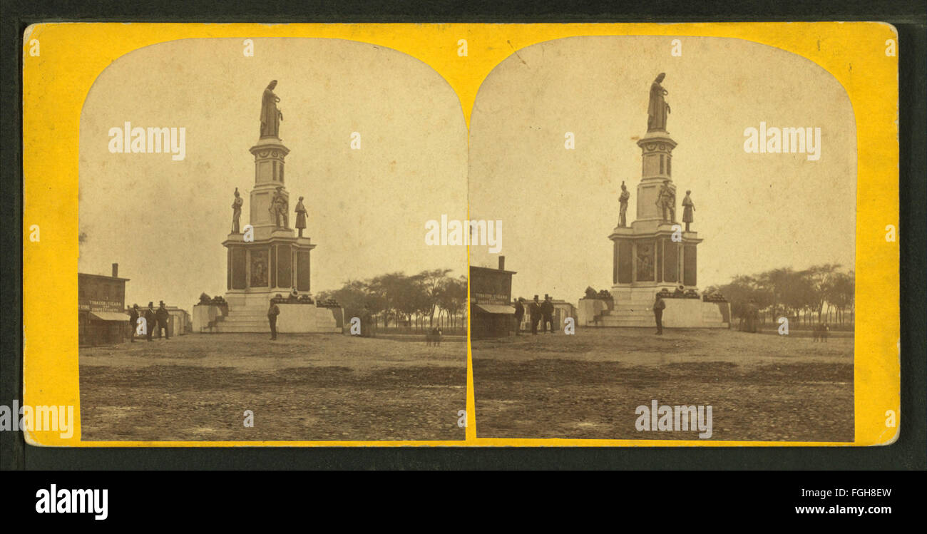 A photograph by A.E. Alden depicting a Civil War monument, capturing ...