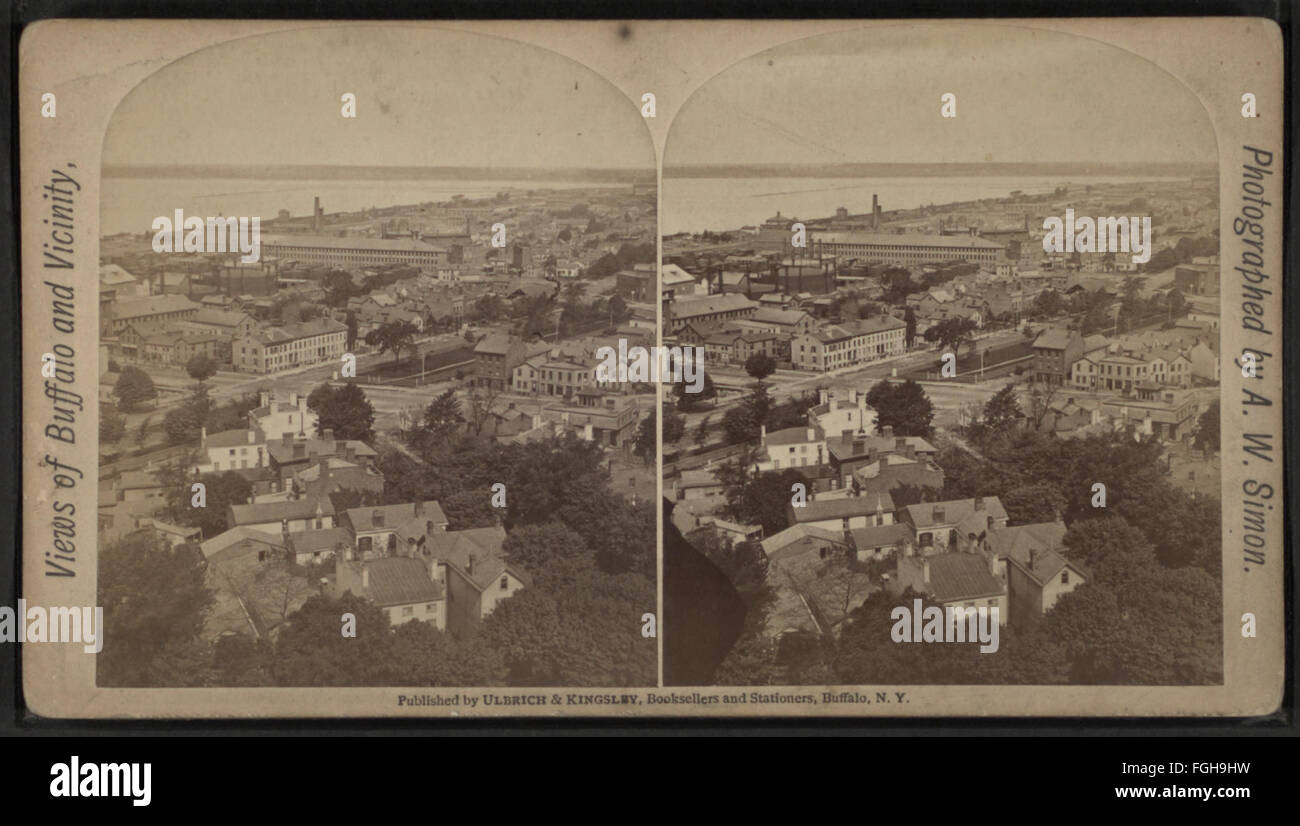 View of Buffalo from above, by A. W. Simon Stock Photo - Alamy