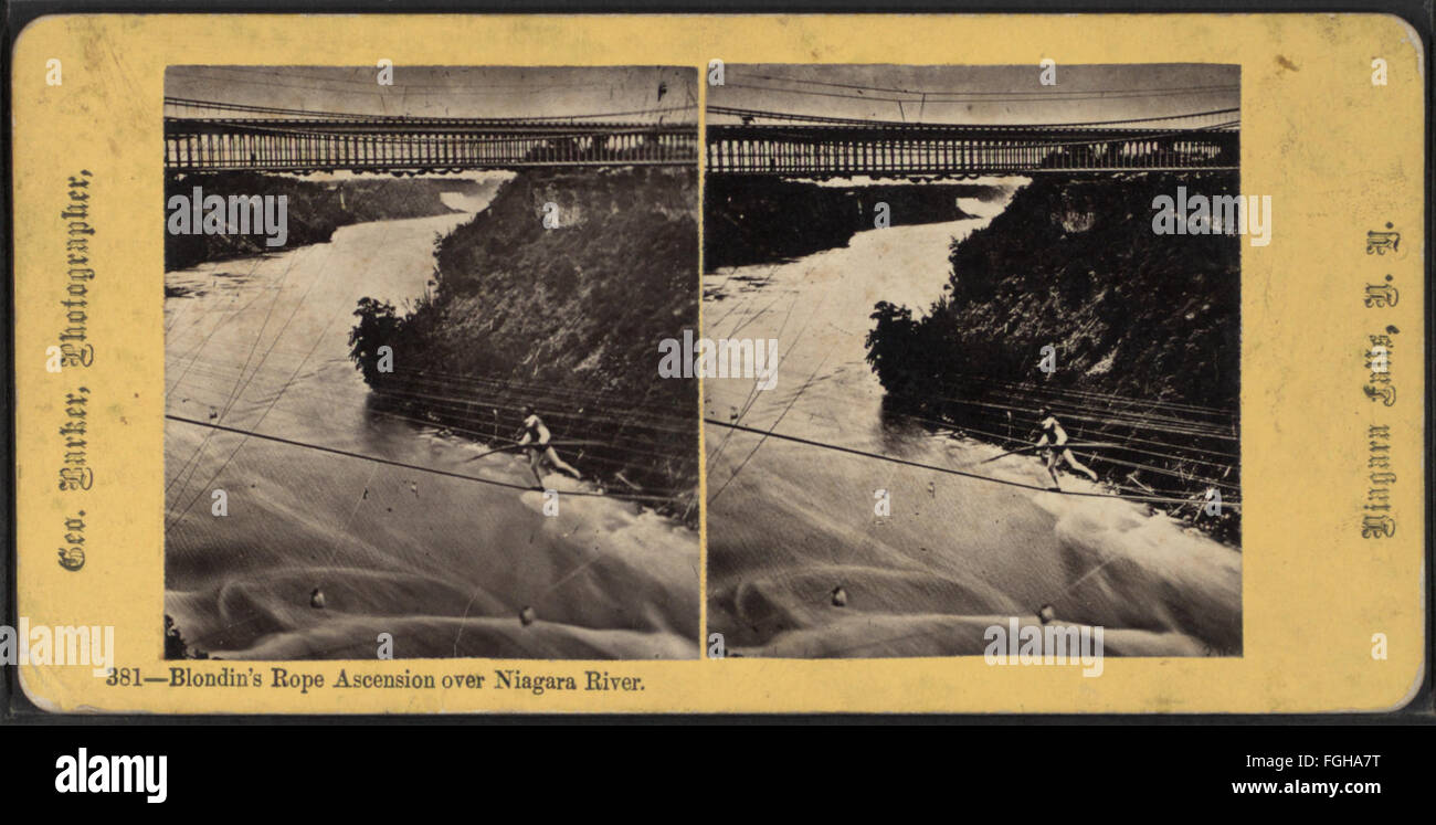 A photograph by George Barker capturing the famous rope ascension ...