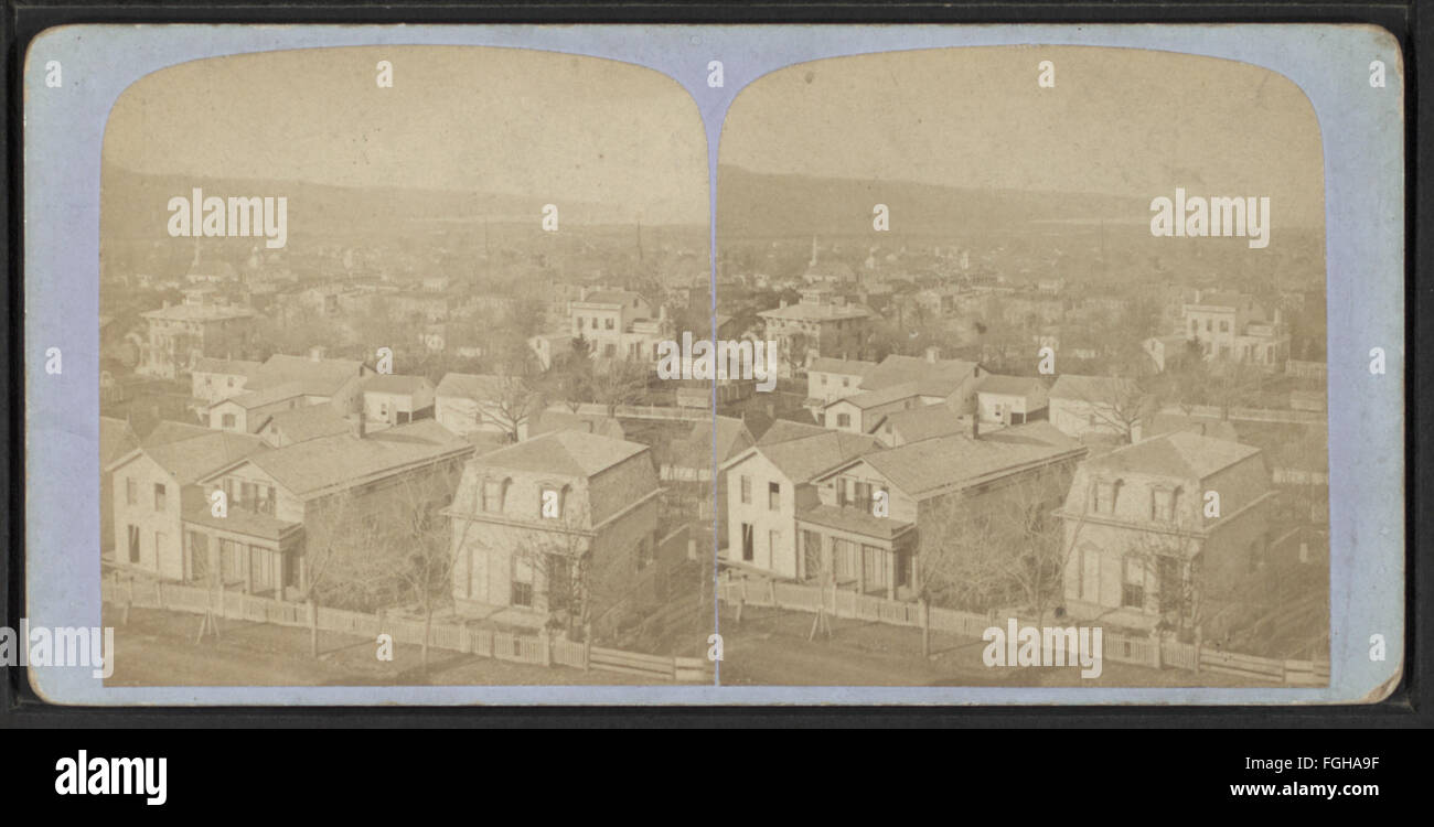 This photograph by George F. Gates shows a panoramic view of Ithaca ...