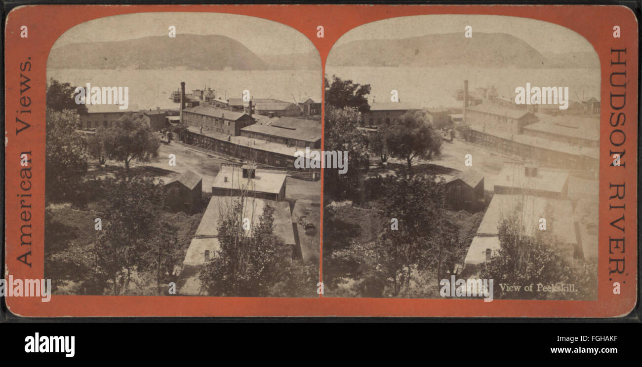A photograph by E. & H.T. Anthony showing a scenic view of Peekskill ...