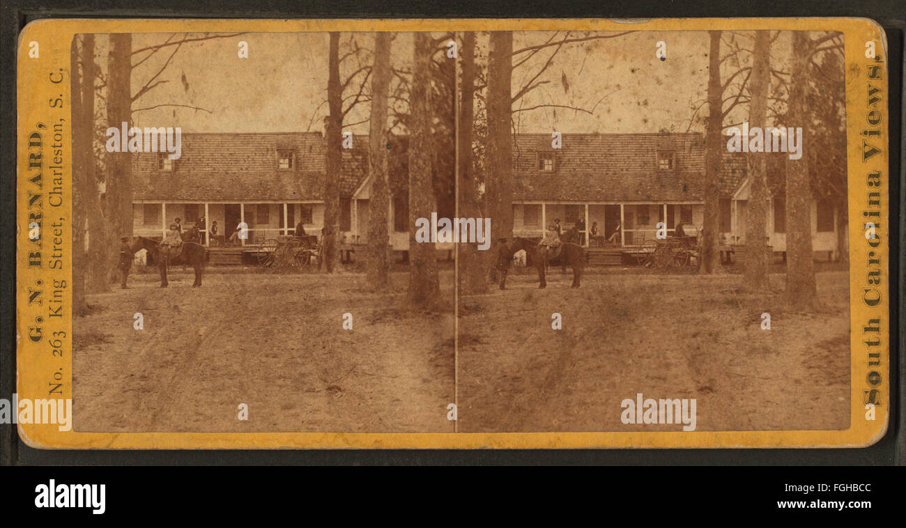 A photograph by George N. Barnard showing the old homestead on Alex ...
