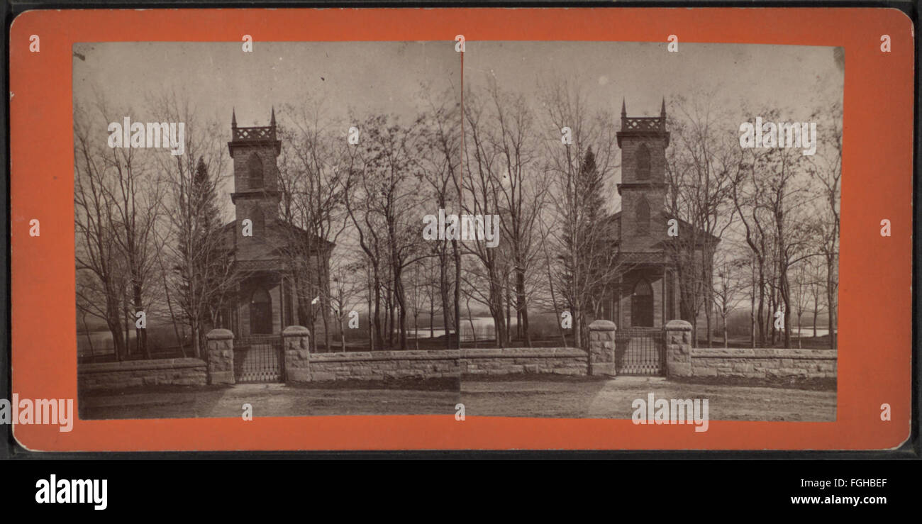 A photograph by N. L. Stone showing the exterior of Trinity Episcopal ...