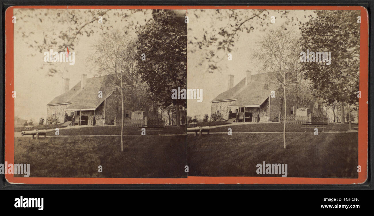 A rear view of Washington's Headquarters in Newburgh, New York, from ...