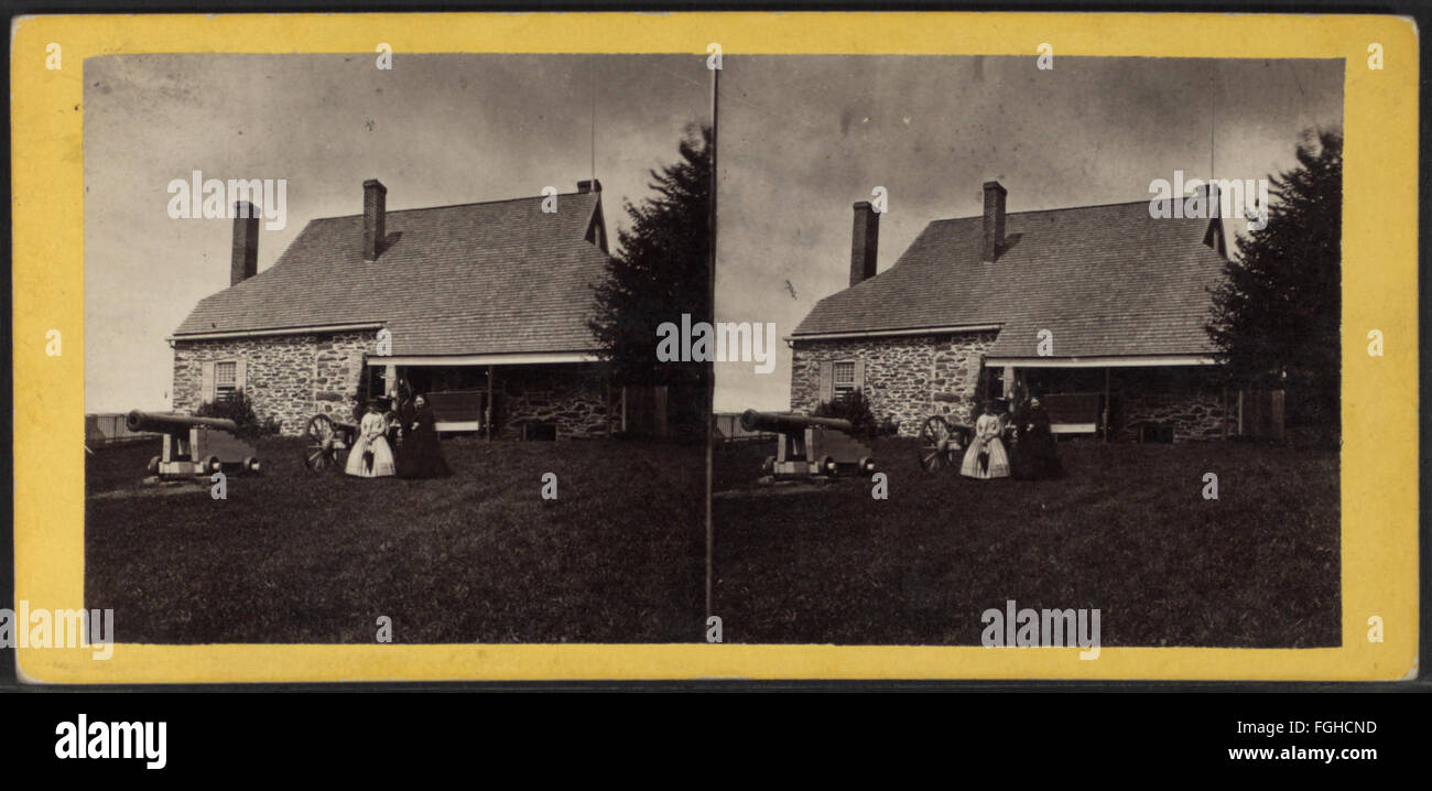 A photograph showing the rear view of Washington's Headquarters at ...