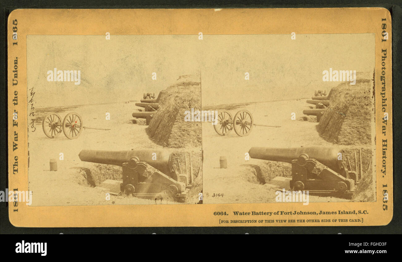 A photograph of the water battery at Fort Johnson on James Island ...