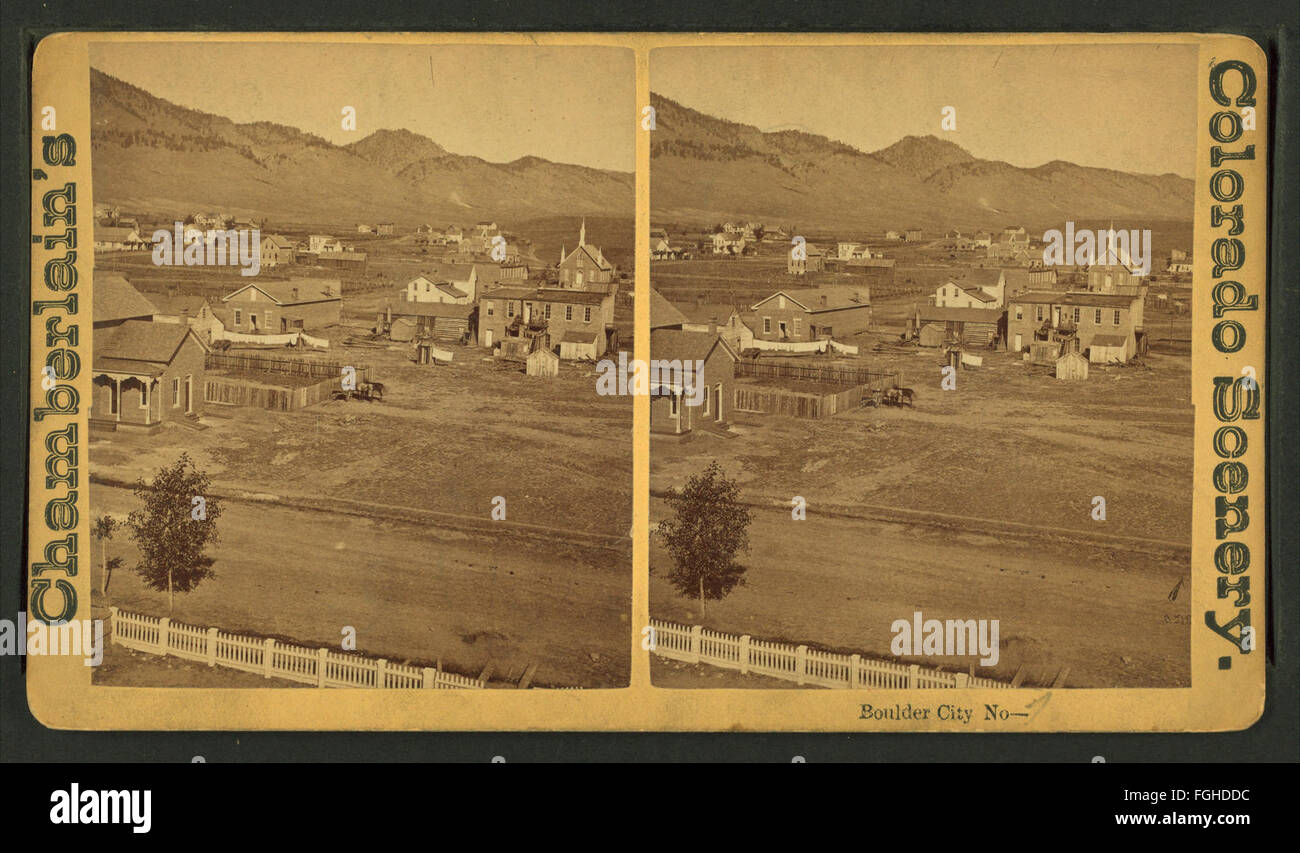 This photograph by William Gunnison Chamberlain features Boulder City ...