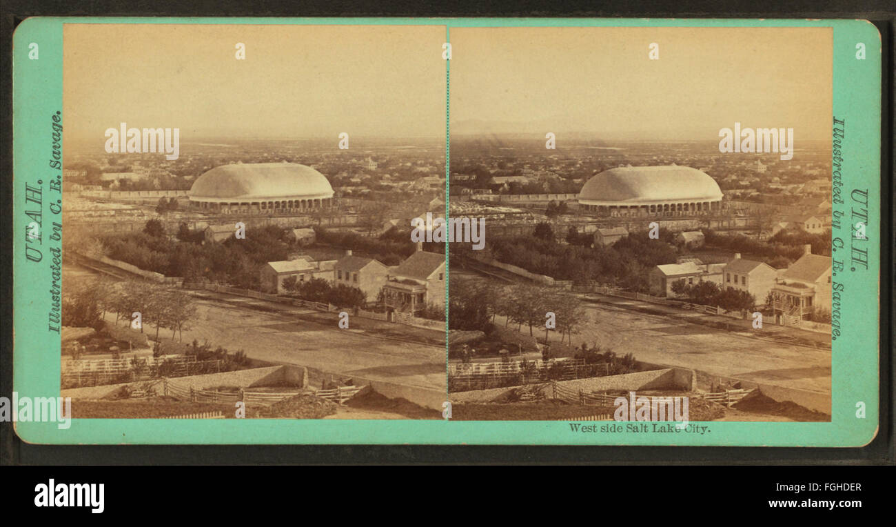 A photograph of the west side of Salt Lake City, capturing the urban ...