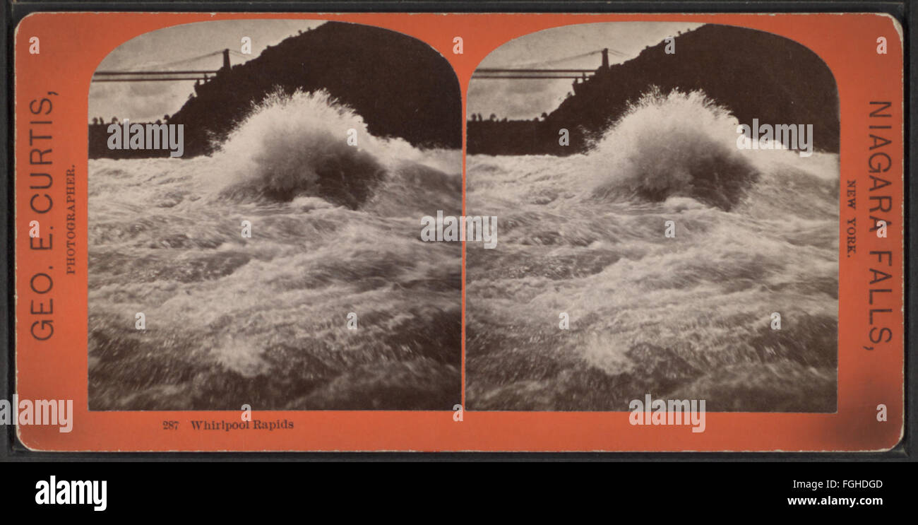 A photograph by George E. Curtis showing the Whirlpool Rapids ...