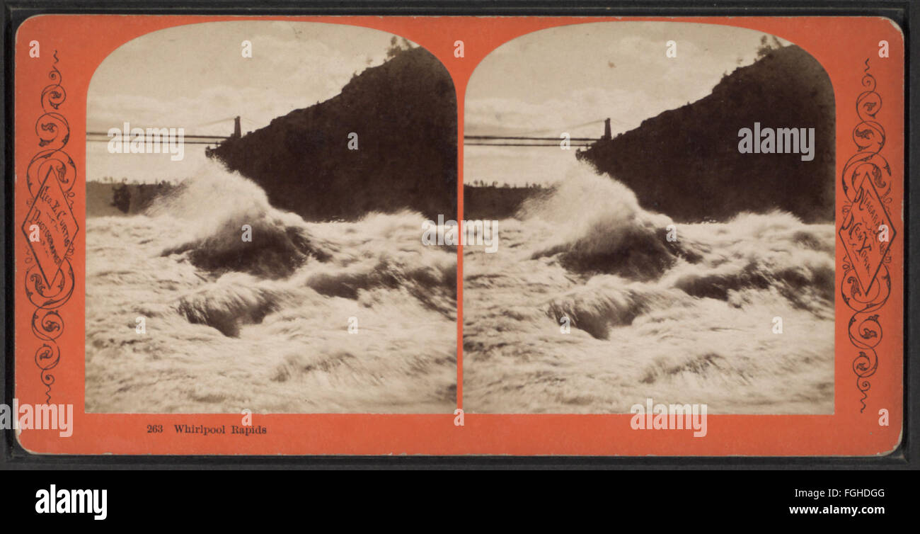 A photograph of the Whirlpool Rapids, taken by George E. Curtis. The ...
