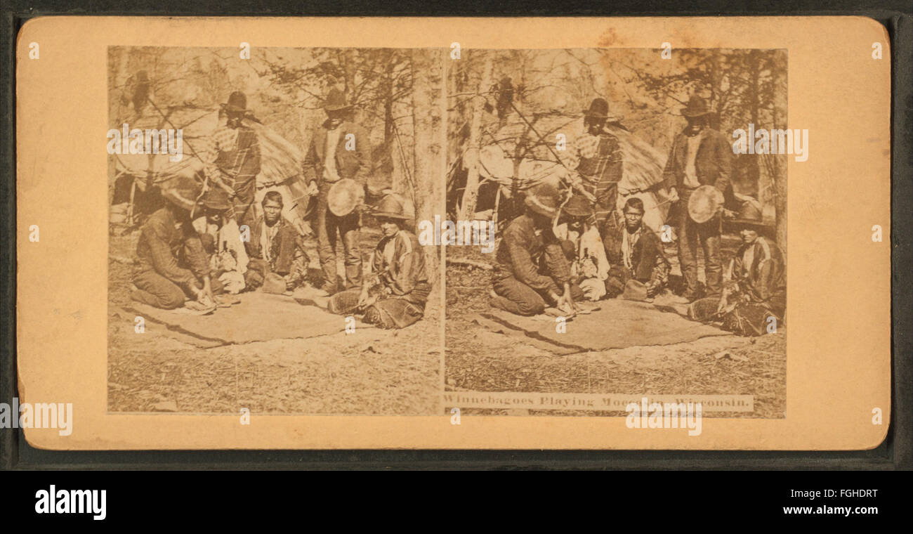 A photograph from the Robert N. Dennis collection showing Winnebago ...