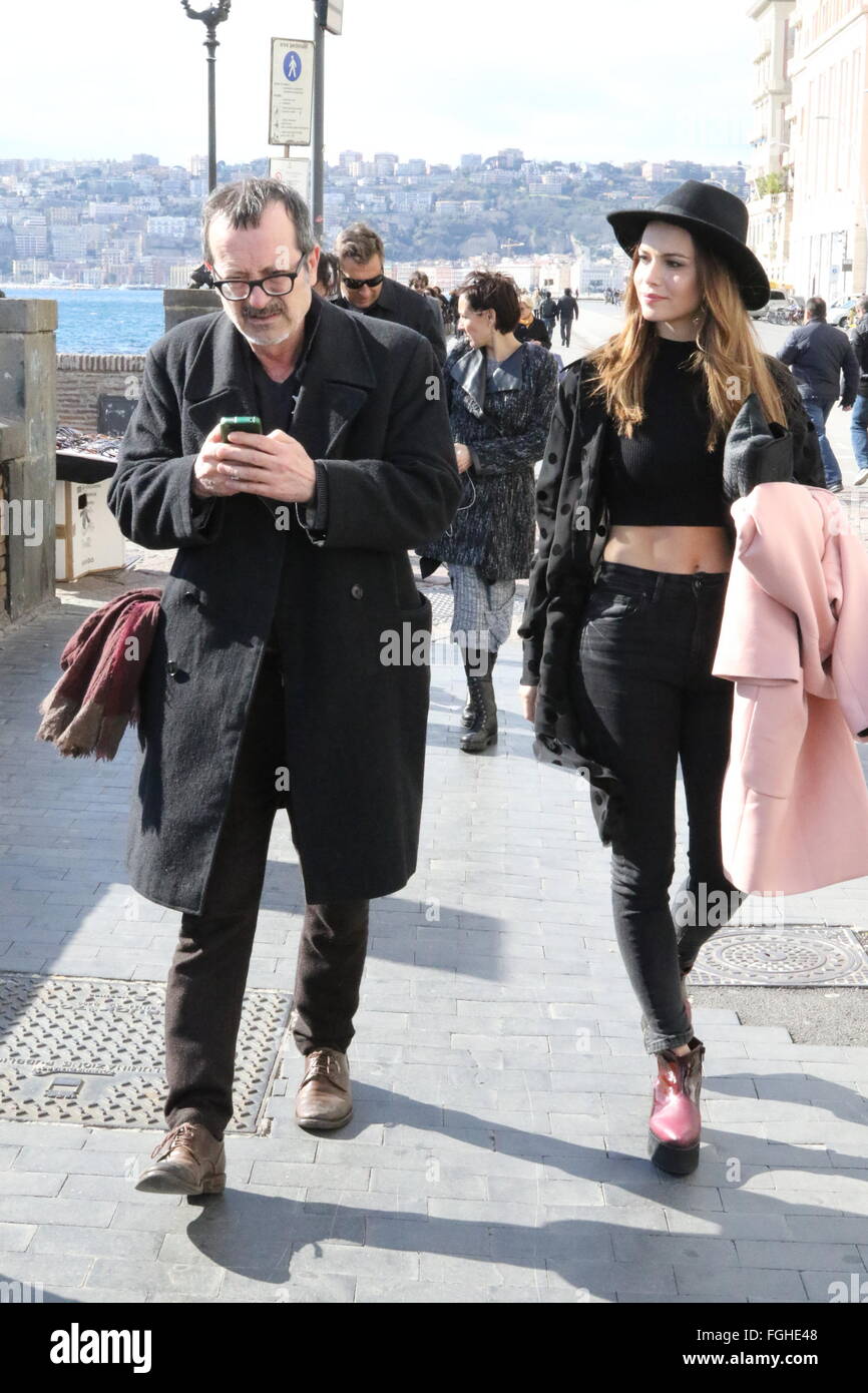 Napoli, Italy. 19th Feb, 2016. Rocco Papaleo (L), Luz Cipriota(R ...