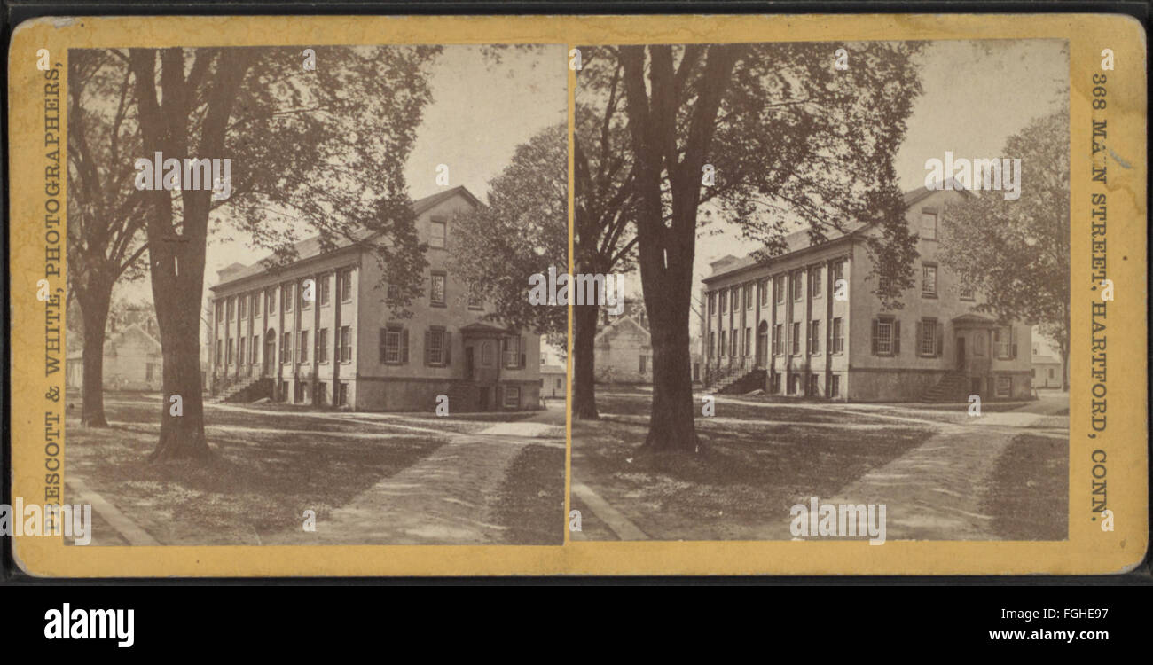 The Philosophical Chamber at Yale College, captured in a historical ...