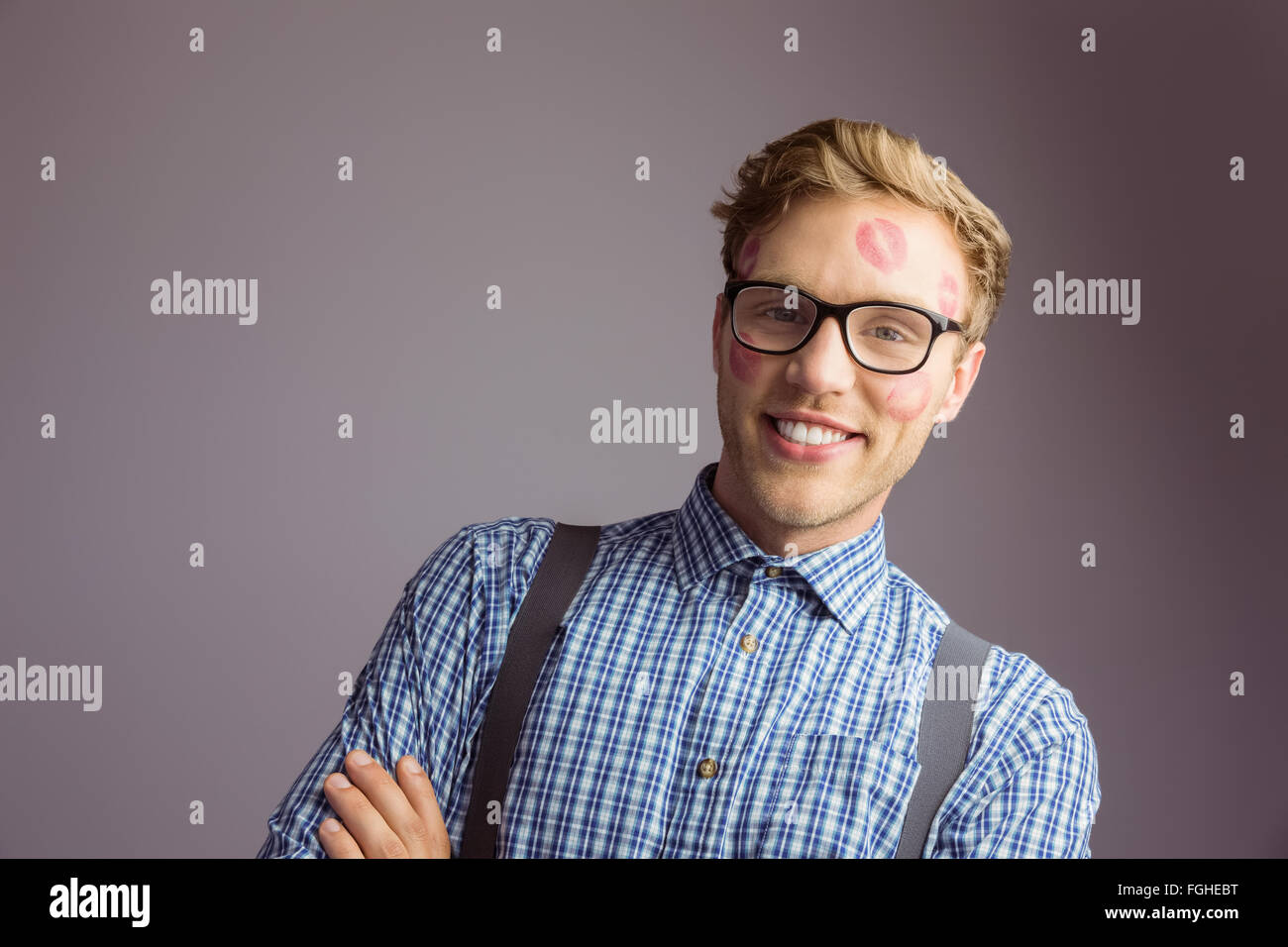 Geek man kiss hi-res stock photography and images - Alamy