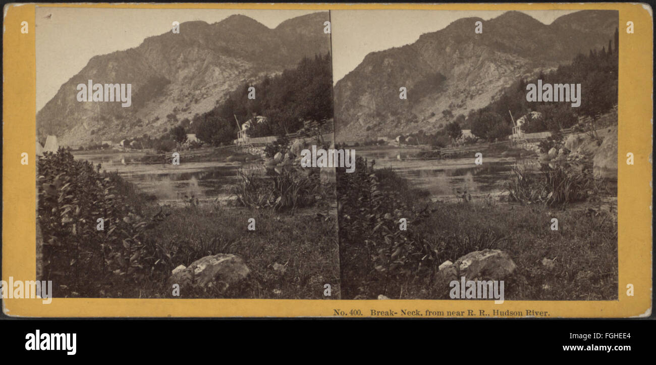 This photograph by John P. Soule shows Breakneck Ridge near the Hudson ...