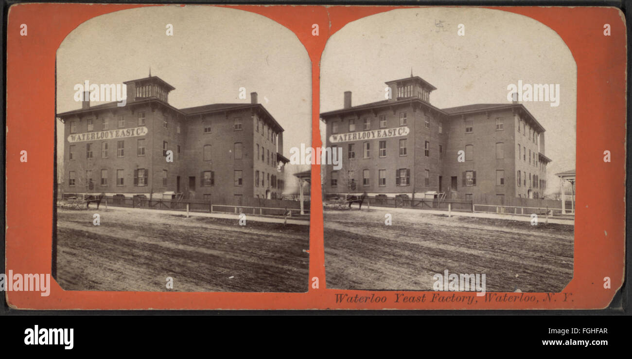 A photograph showing the building used by the Waterloo Yeast Co. for ...