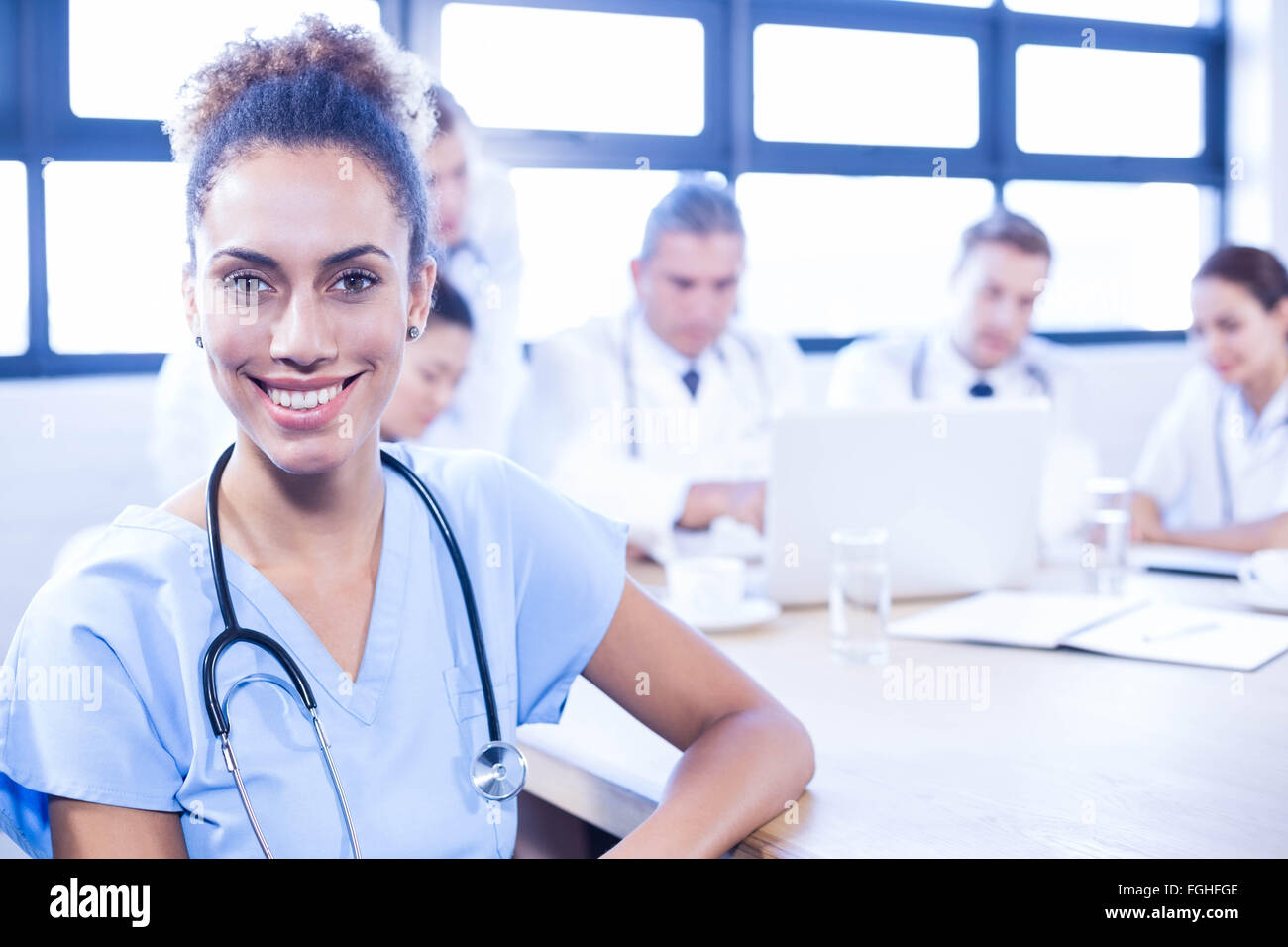 Beautiful female doctors smiling hi-res stock photography and images ...