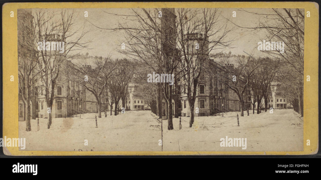 This photograph by E. & H.T. Anthony shows the Cadet Barracks at the ...