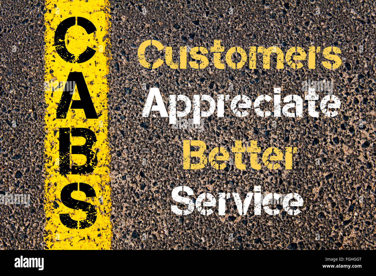 Concept image of Business Acronym CABS Customers Appreciate Better ...
