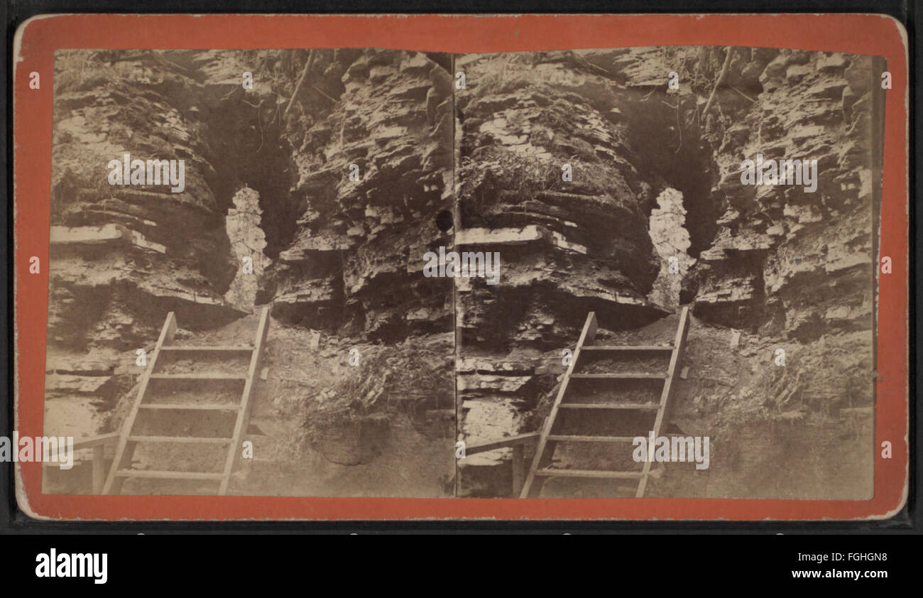 A photograph of the lower view of Cavern Tunnel, captured by C. M ...