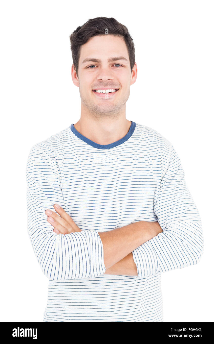 Man with crossed arm Stock Photo - Alamy