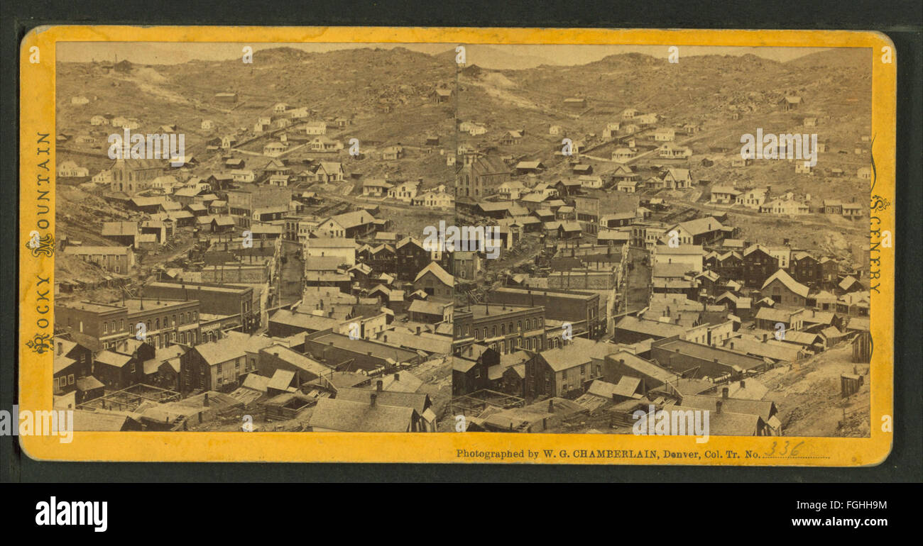 A photograph by W.G. Chamberlain showing Central City, a mining ...