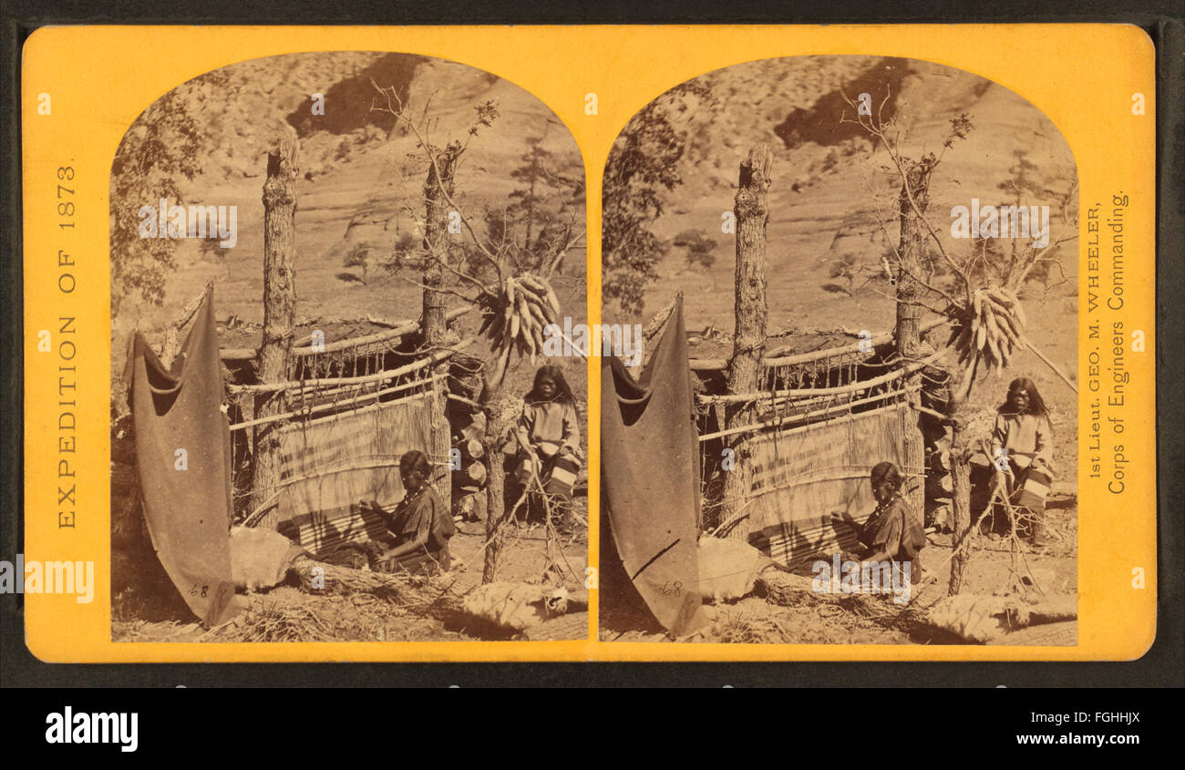 This photograph by Timothy H. O'Sullivan shows a glimpse of aboriginal ...