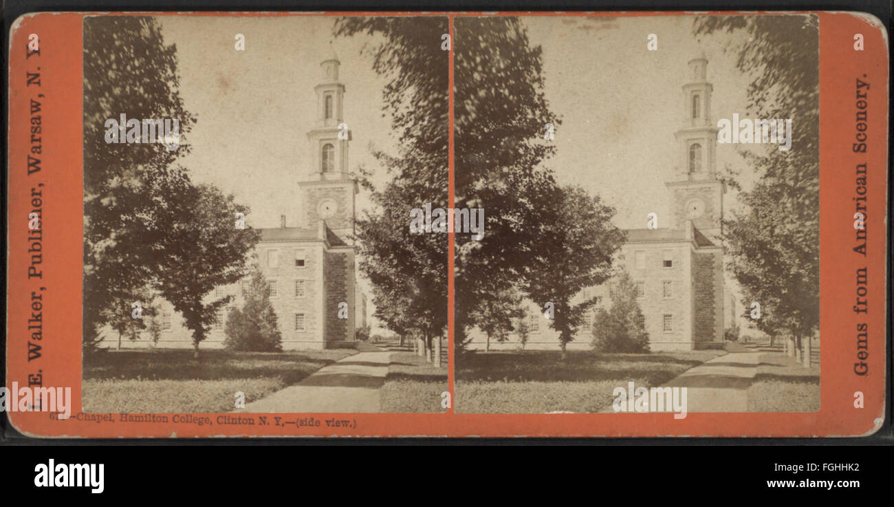 Side view of the chapel at Hamilton College, Clinton, New York ...