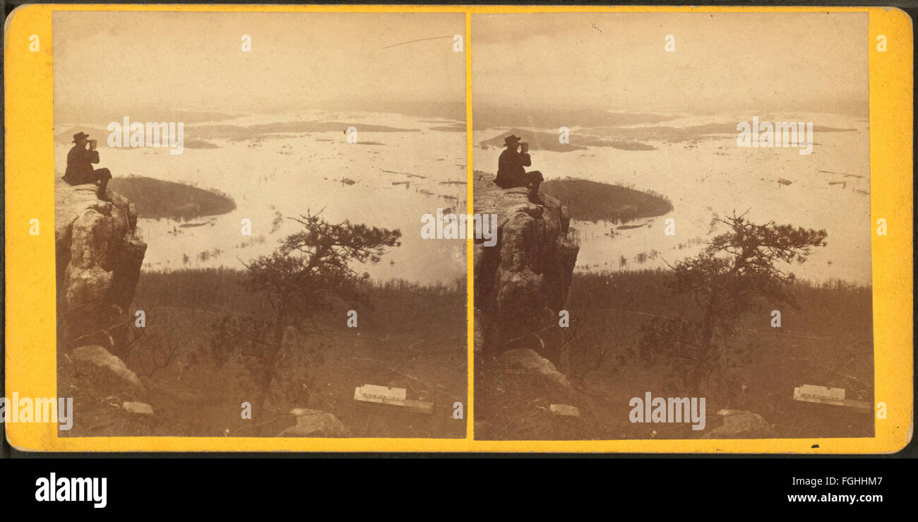 A photograph by J. B. Linn showing Chattanooga during high water ...